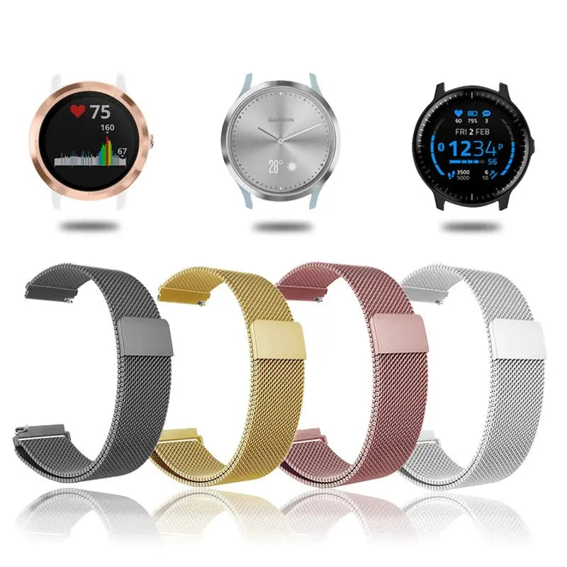 LuxeMesh Milanese Loop Watch Band For Garmin Vivoactive & Forerunner