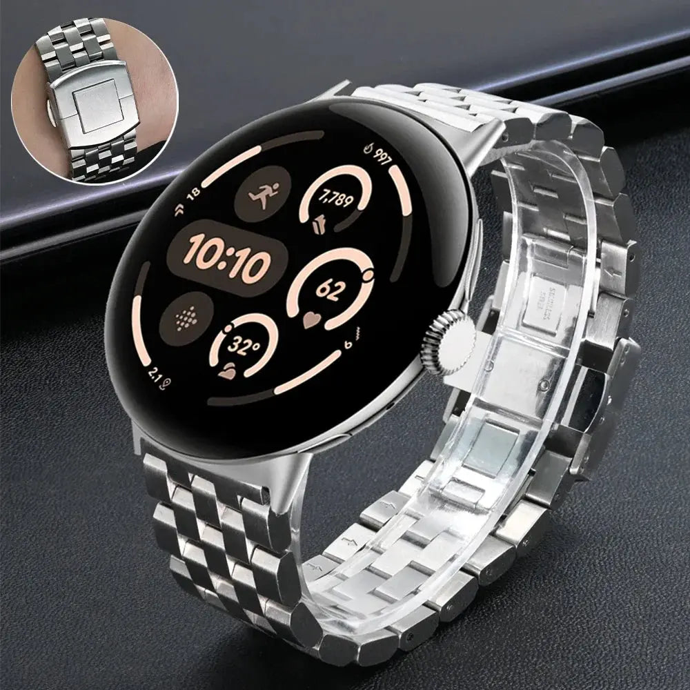 SteelLink Luxury Stainless Steel Band for Google Pixel Watch 3 – Men’s
